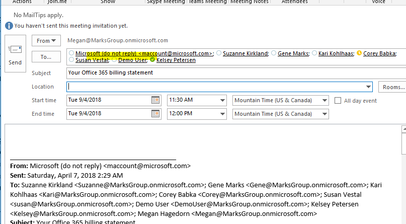Office 365 Reply All With A Meeting In Outlook The Marks Group 