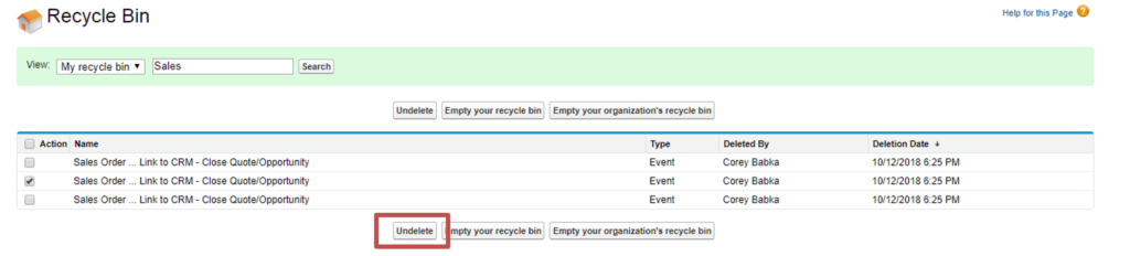 What Is Undelete In Salesforce