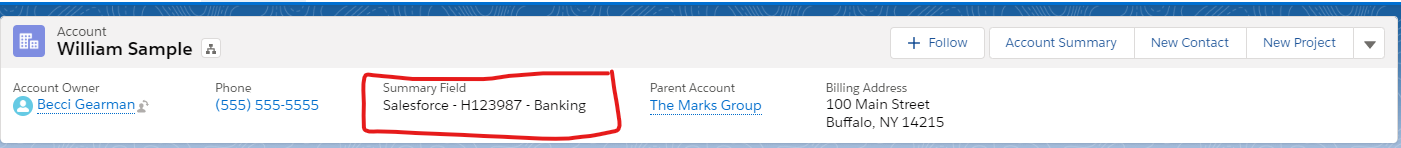 Use Salesforce Formula Fields To Display More Data In The Highlights Panel The Marks Group