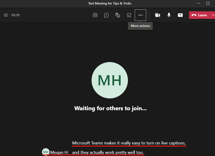 Microsoft Teams: Enable Live Captions in Meetings - The Marks Group ... Microsoft Teams: Enable Live Captions in Meetings - The Marks Group ...