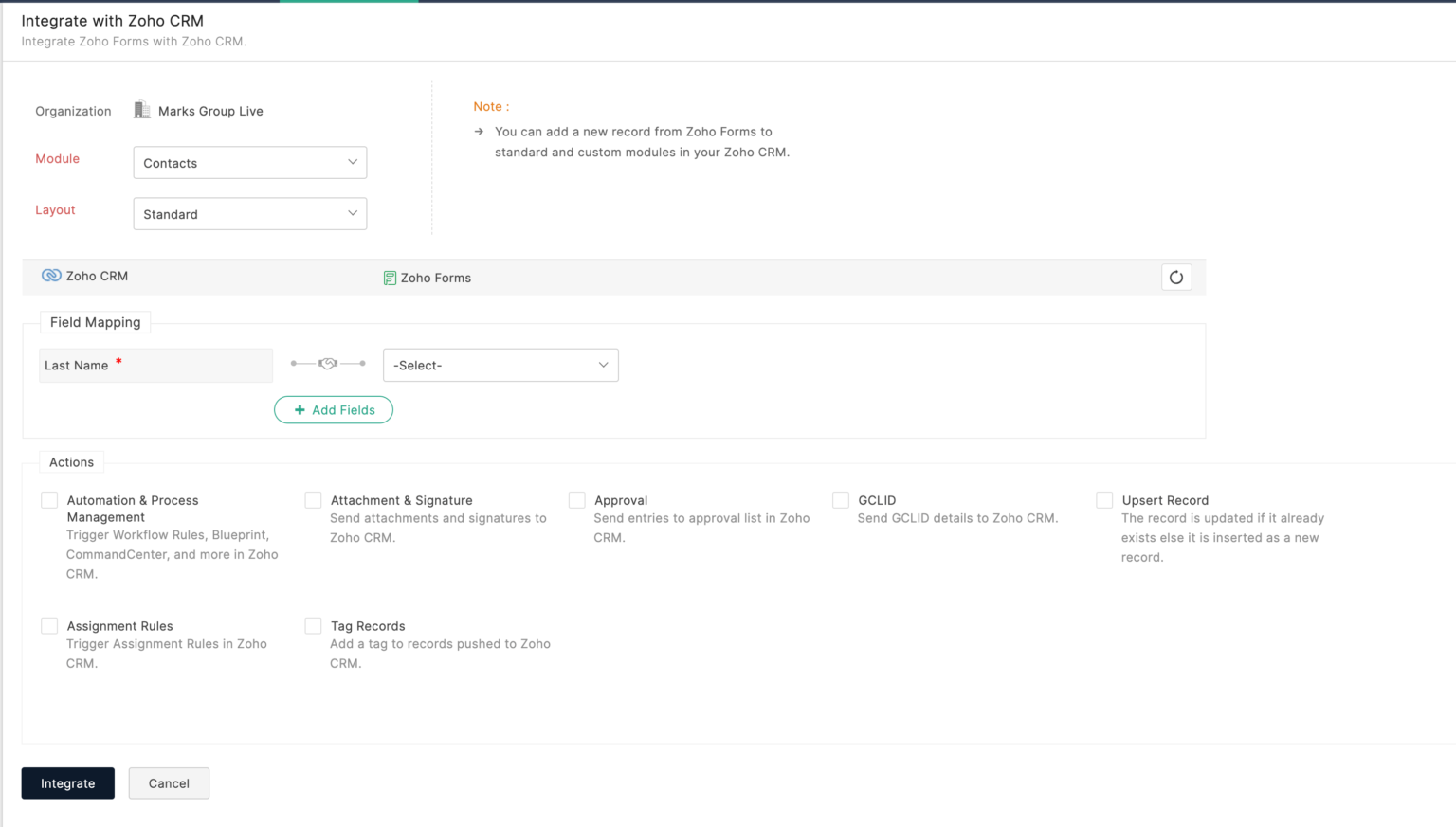 Zoho Forms Integration With Zoho Crm Video The Marks Group Small Business Consulting Crm