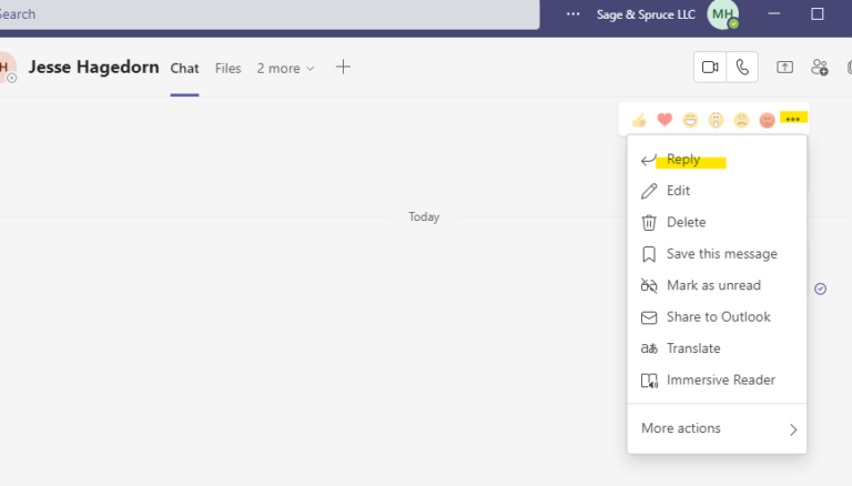 Microsoft Teams: Reply to Specific Chat Messages - The Marks Group | Small Business Consulting ...