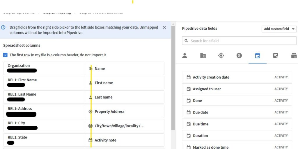 Pipedrive: Field Mapping During Imports - The Marks Group | Small Business Consulting | CRM ...