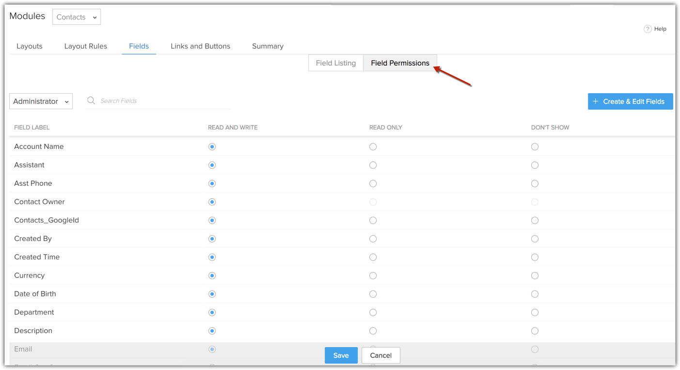 Using Zoho Crm Field Permissions The Marks Group Small Business Consulting Crm Consultancy