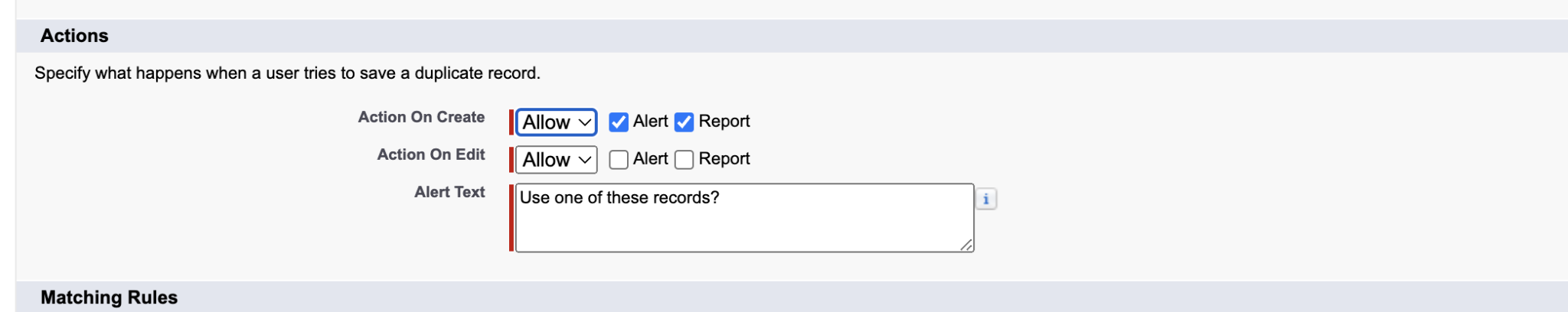 Using Salesforce Duplicate and Matching Rules - The Marks Group | Small ...